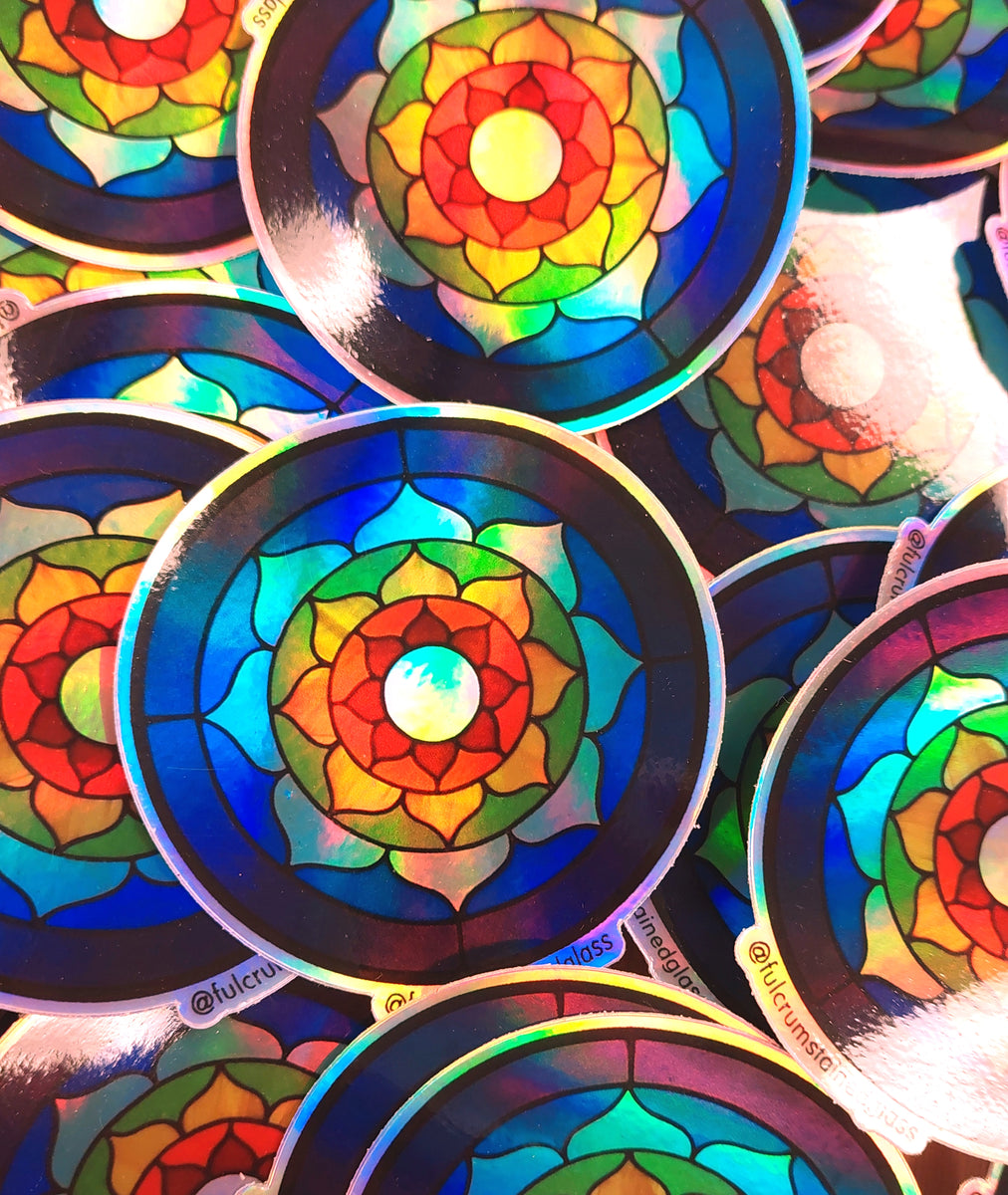 Holo Logo Sticker – Fulcrum Stained Glass
